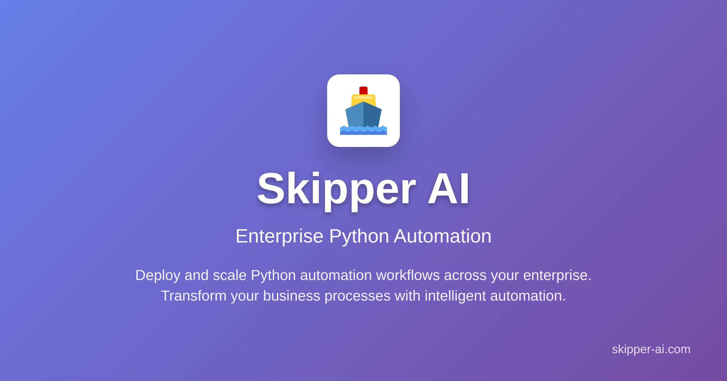 Skipper Automation Platform - Enterprise Python RPA & Automation at Scale | Orquestrador Python